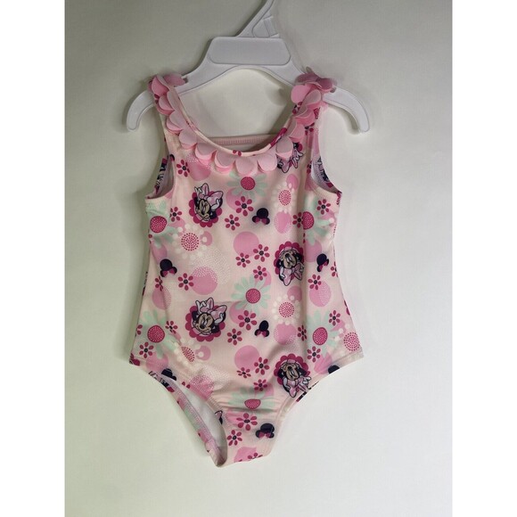 Disney | Swim | Disney Minnie Mouse Pink Floral Flowers One Piece Swim ...